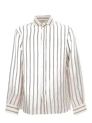 Brunello Cucinelli Camcia In Lino - Multicolour