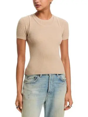 Acne Studios Layered Knit Top - Beige