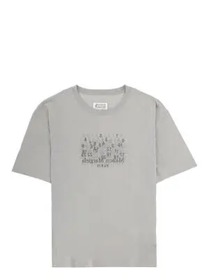 MAISON MARGIELA T-shirt Con Stampa - Grey