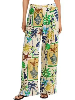 Velvet By Graham & Spencer Trixie Printed Pull-on Pants - Multi