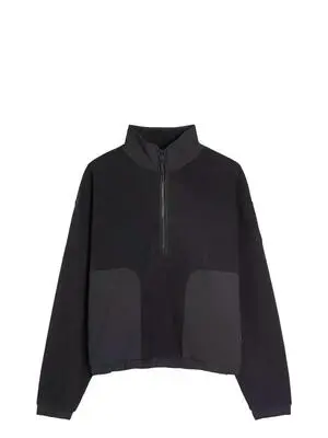Vuori Panelled Fleece-texture Sweatshirt - Black