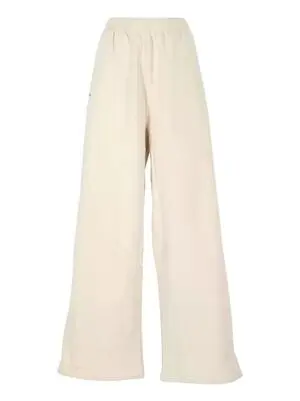 PANGAIA Logo-print Wide Leg Trousers - Neutrals