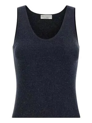 Brunello Cucinelli Ribbed Tank Top - Blue