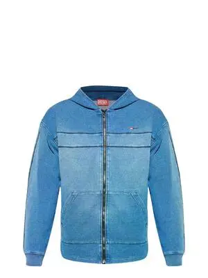 DIESEL® Hooded Zip-up Sweatshirt - Blue