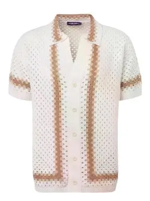 Frescobol Carioca Pinto Crochet-knit Cardigan - Neutrals