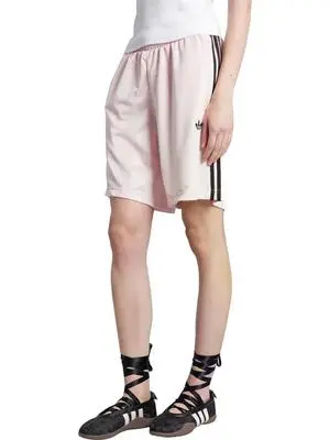 Adidas Striped Trefoil Shorts - Pink