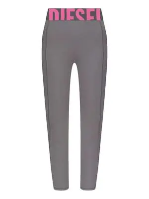 DIESEL® Adeline Logo-waistband Leggings - Grey
