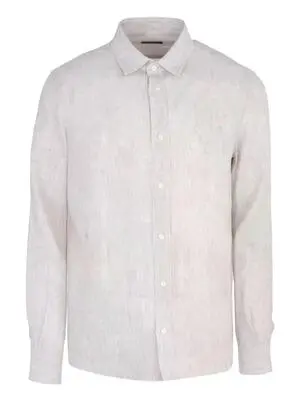 Peserico Striped Linen Shirt - Neutrals