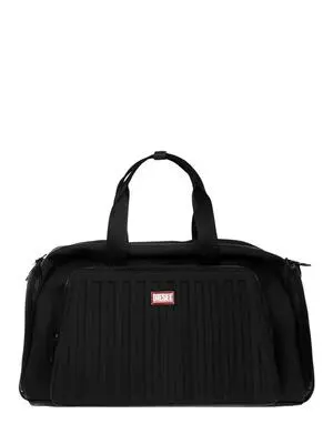 DIESEL® Ribbed Logo Patch Holdall Bag - Black