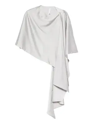 Imperial Asymmetric Drape Cape - Grey