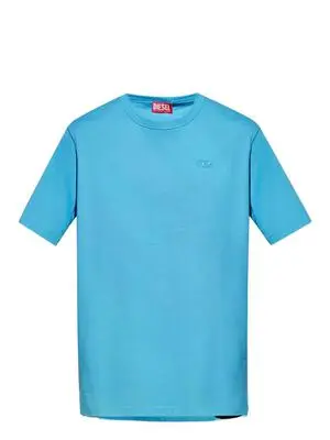 DIESEL® T-adjust-slits Logo-embroidered T-shirt - Blue