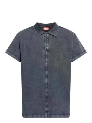 DIESEL® T-nomely Buttoned-fastening Polo Shirt - Black
