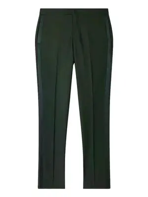 Paul Smith Satin-stripe Tailored Trousers - Green