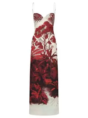 Johanna Ortiz Floral Print Maxi Dress - Neutrals