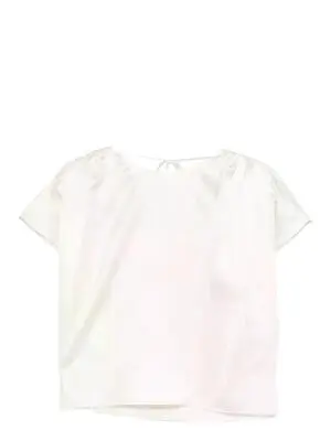 LUISA CERANO Tie-detail Blouse - Neutrals
