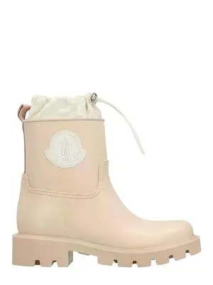 Moncler Logo-Patch Rain Boots Neutrals