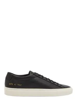 COMMON PROJECTS Achilles Premium Leather Sneakers - Black