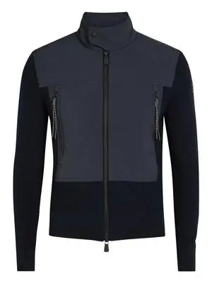Moncler Panelled Cotton-knit Jacket - Navy