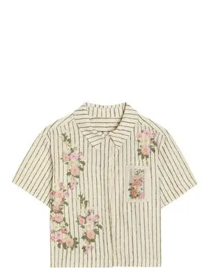 Agua Bendita Virtuosa Embroidered Cotton-blend Shirt - Multicoloured