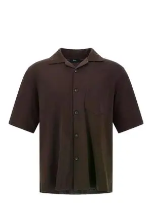 Herno Short-sleeve Chest-pocket Shirt - Brown