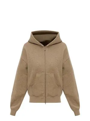 Fear Of God Hooded Zip-up Sweatshirt - Beige