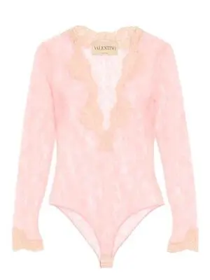 Valentino Garavani Stretch Lace Bodysuit - Pink