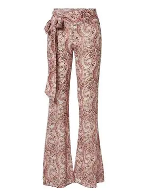 BANANHOT Bowie Paisley Flared Pants - Pink