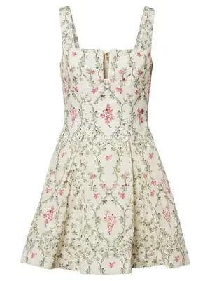 AGUA BENDITA Agua By Agua Bendita Floral Cotton Mini Dress
