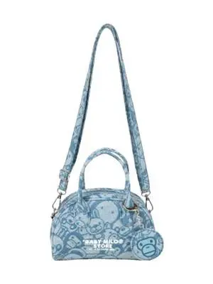 A BATHING APE Baby Milo & Friends Crossbody Bag - Denim