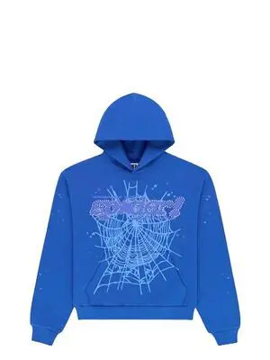 SP5DER Rhinestone Punk V2 Hoodie - Blue