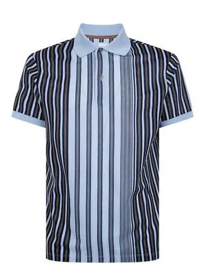 Paul Smith Deck" Stripe Polo - Blue