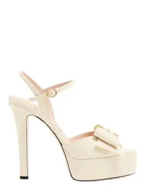 Valentino Garavani Bowow Kidskin Platform Sandal - Ivory