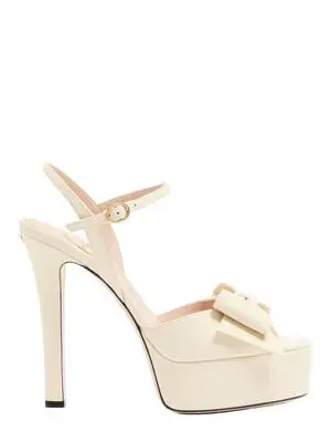 Valentino Garavani Bowow Kidskin Platform Sandal - Ivory