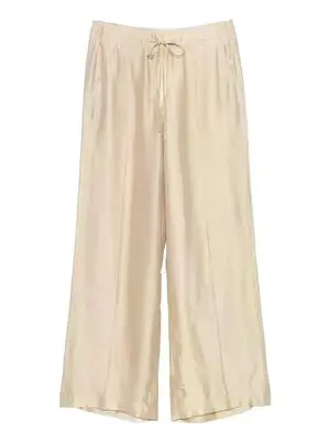 LUISA CERANO Drawstring Palazzo Pants - Neutrals