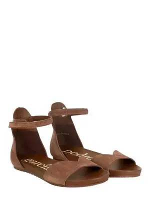 PEDRO GARCIA Touch-strap Suede Sandals - Brown
