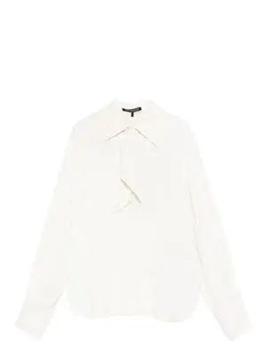 LUISA CERANO Tie-collar Shirt - Neutrals