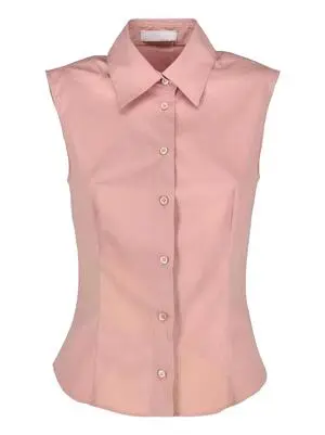 Prada Sleeveless Button-up Shirt - Pink