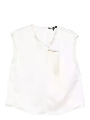 LUISA CERANO Twisted Sleeveless Top - Neutrals