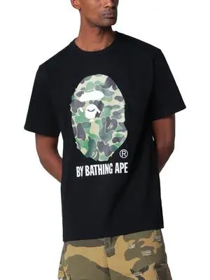 A BATHING APE T-shirt With Camouflage Print - Black