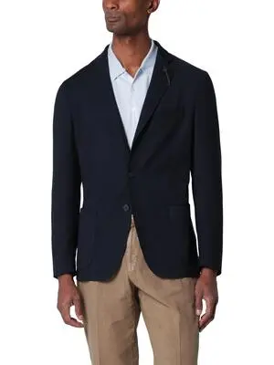 SANTANIELLO Single-breasted Wool-blend Jacket - Black