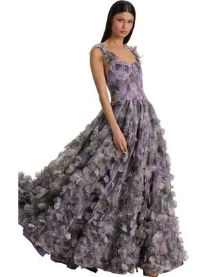 Alice + Olivia Calissa Embellished Ballgown - Floral