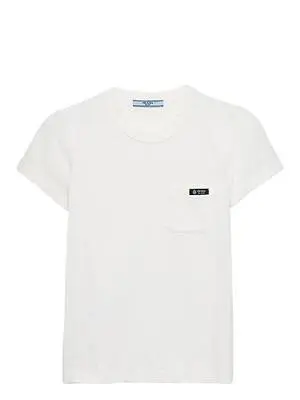 Prada Cotton T-shirt With Logo - White