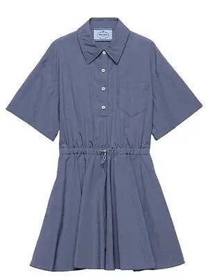 Prada Short-sleeved Mini Shirt Dress - Blue