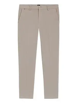 BOSS Tapered Stretch Cotton-gabardine Trousers - Open Beige