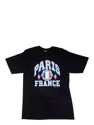 StÜssy Paris France Graphic T-shirt - Black