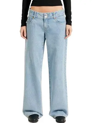 PACSUN Zoe Low-rise Girlfriend Jeans - Medium Indigo