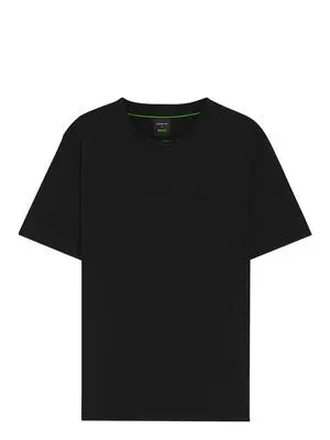 BOSS Porsche X Mercerized-cotton T-shirt With Reflective Branding - Black