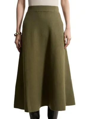 KAREN MILLEN Milano Knit Full Midi Skirt