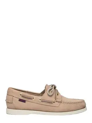 SEBAGO Portland Nubuck Boat Shoes Beige Camel