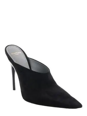 Balenciaga Duchesse Pointed Toe Mule - Black